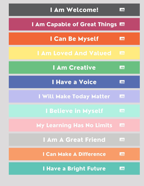 Middle/High School Affirmations Stair Stickers – Action Based Learning